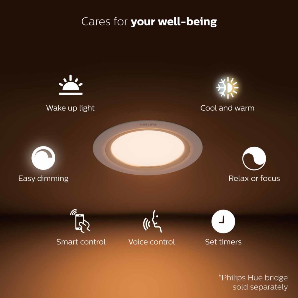 Philips Hue Garnea LED Downlight White Ambiance Chính Hãng